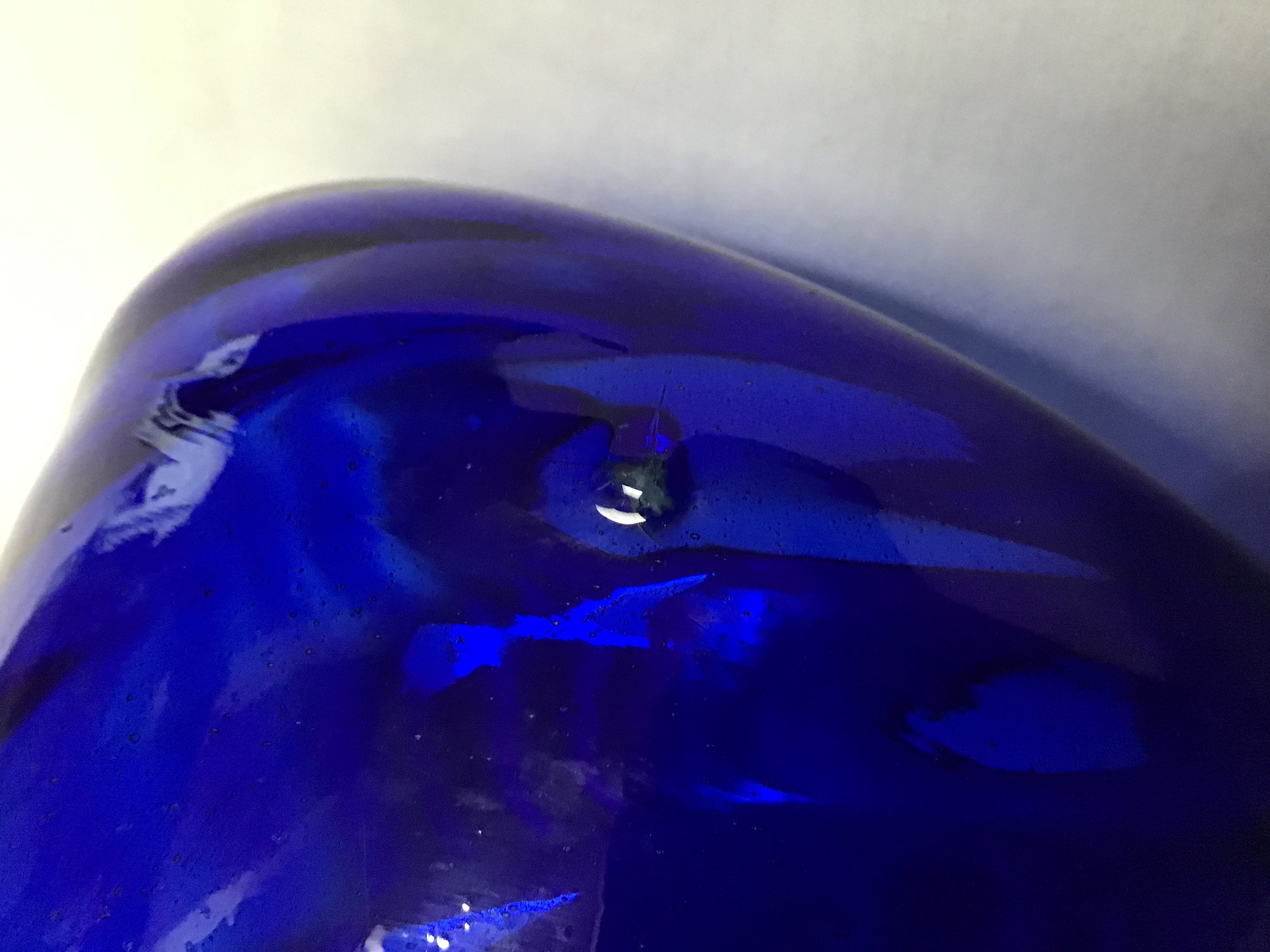 Cobalt Blue Glass Vase Tall Blue Vase Flower Vase Handblown - Etsy