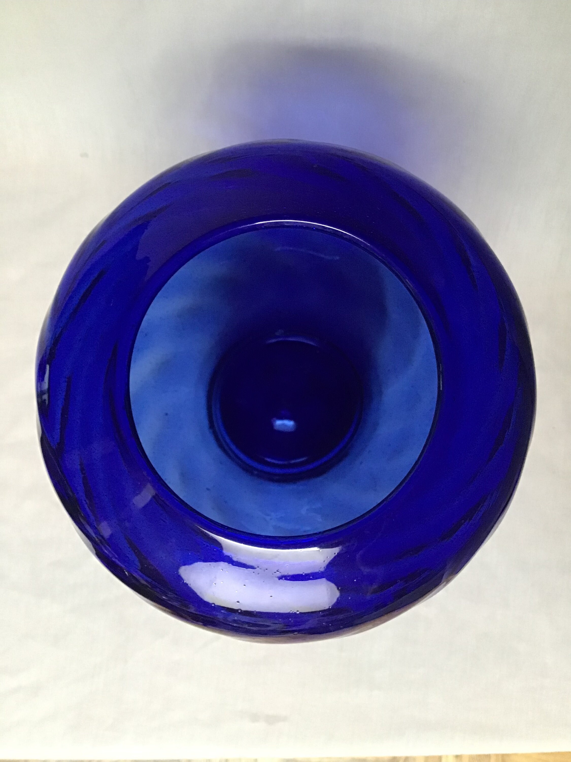 Cobalt Blue Glass Vase Tall Blue Vase Flower Vase Handblown - Etsy