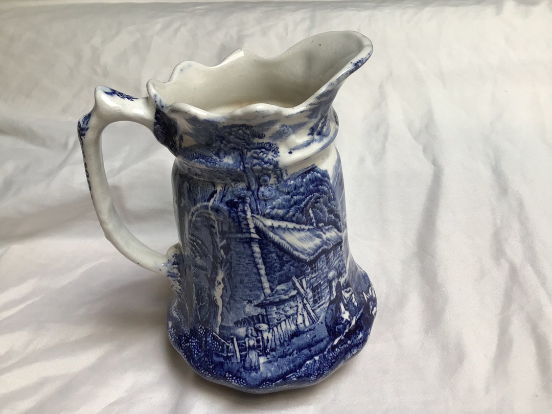 Vintage James Kent Old Foley Pitcher Jug Flow Blue - Etsy