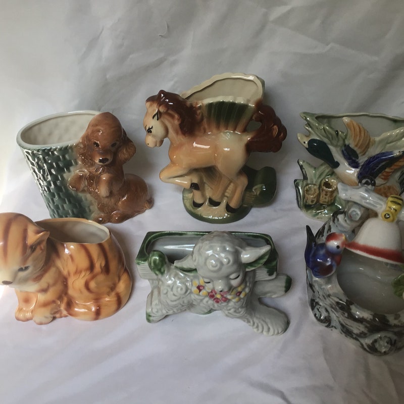 Ceramic Animal Planter - Etsy