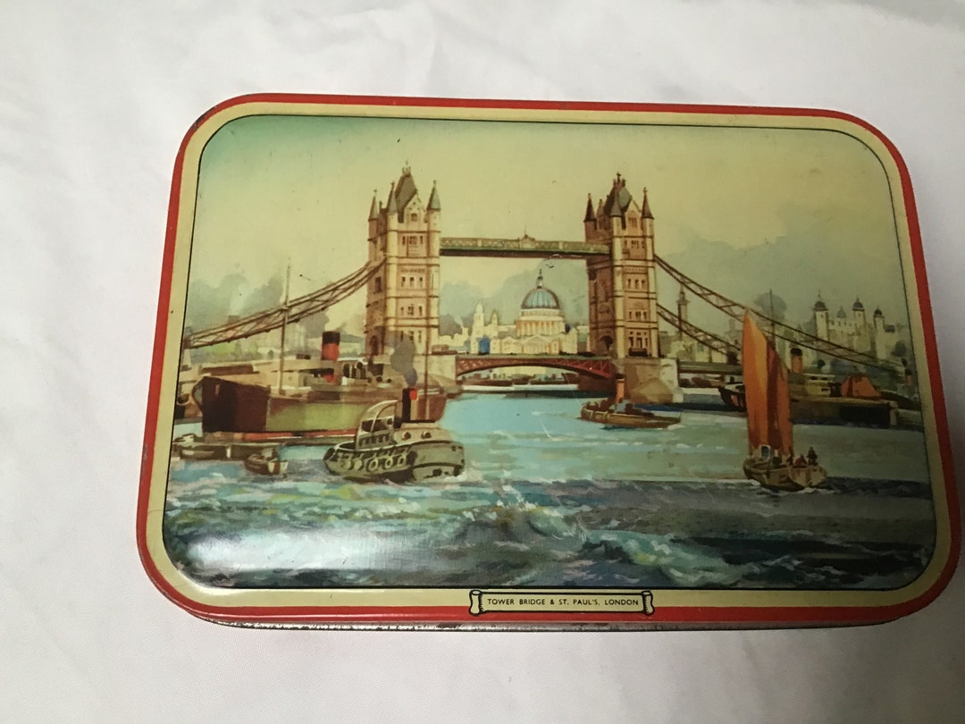 Vintage Rileys Toffee Tin: London Bridge & St Pauls Collectible - Etsy