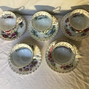 Royal Albert Flowers of the Month Tea Cup Teacup and Saucer Set Several ...