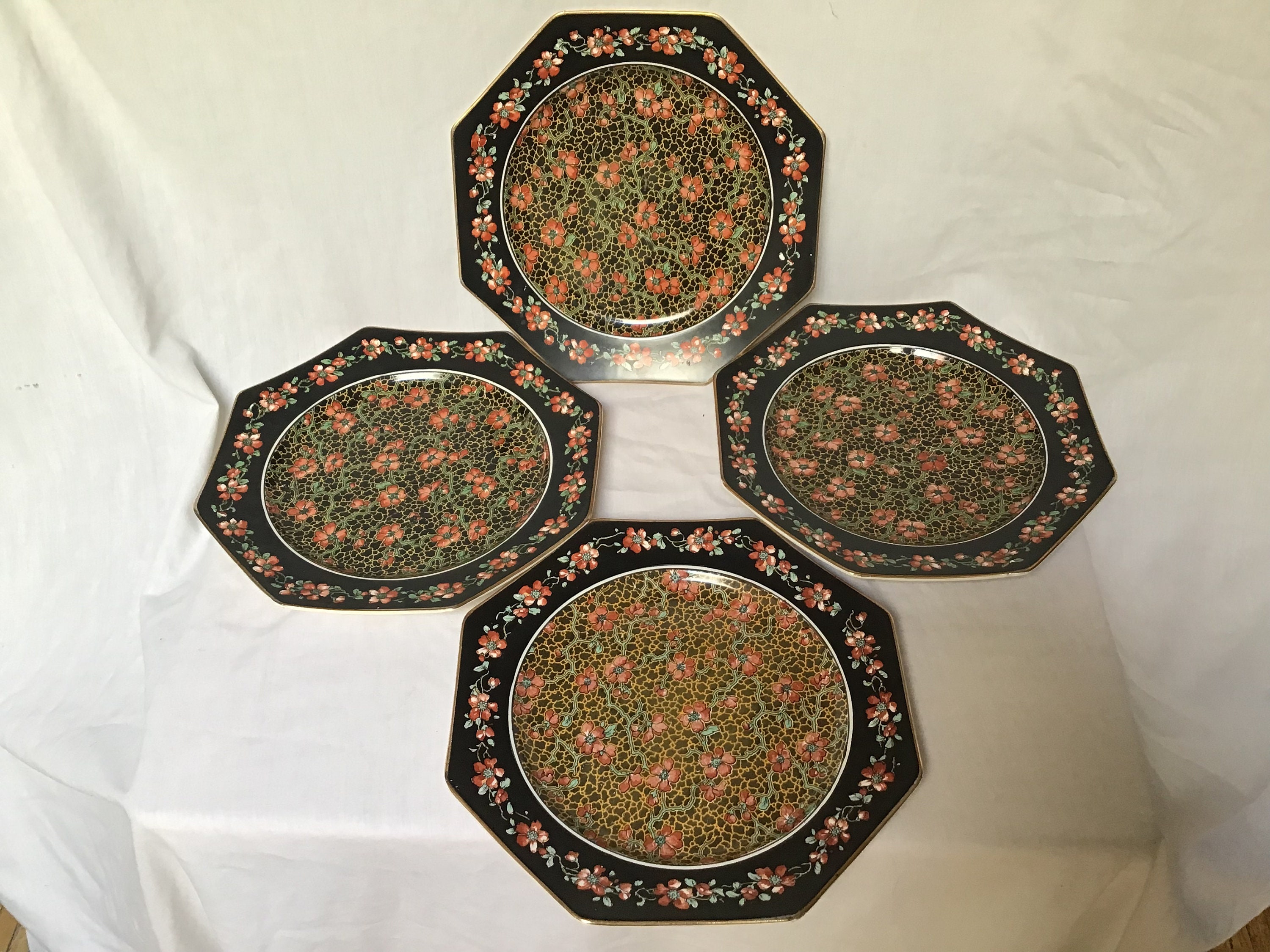 Vintage Crown Ducal Ware Chintz Plate Octagonal Shape Delhi Pattern ...