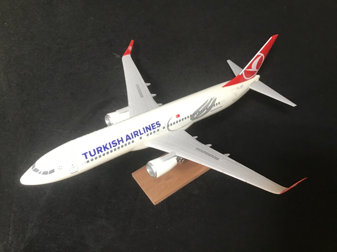 Diecast Boeing B737-800 Airplane Model 1:100 MIB Turkish | Etsy