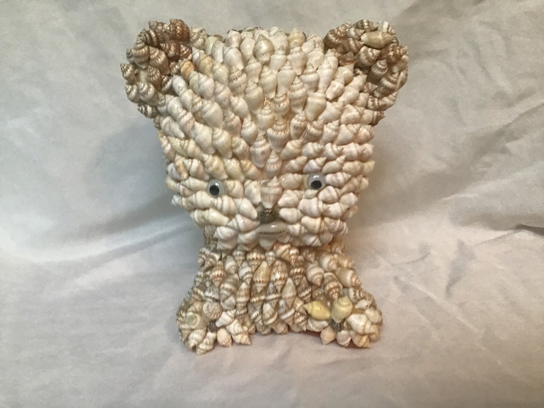 Vintage Sea Shell Teddy Bear Natural Sea Shell Bear Figure Decor - Etsy