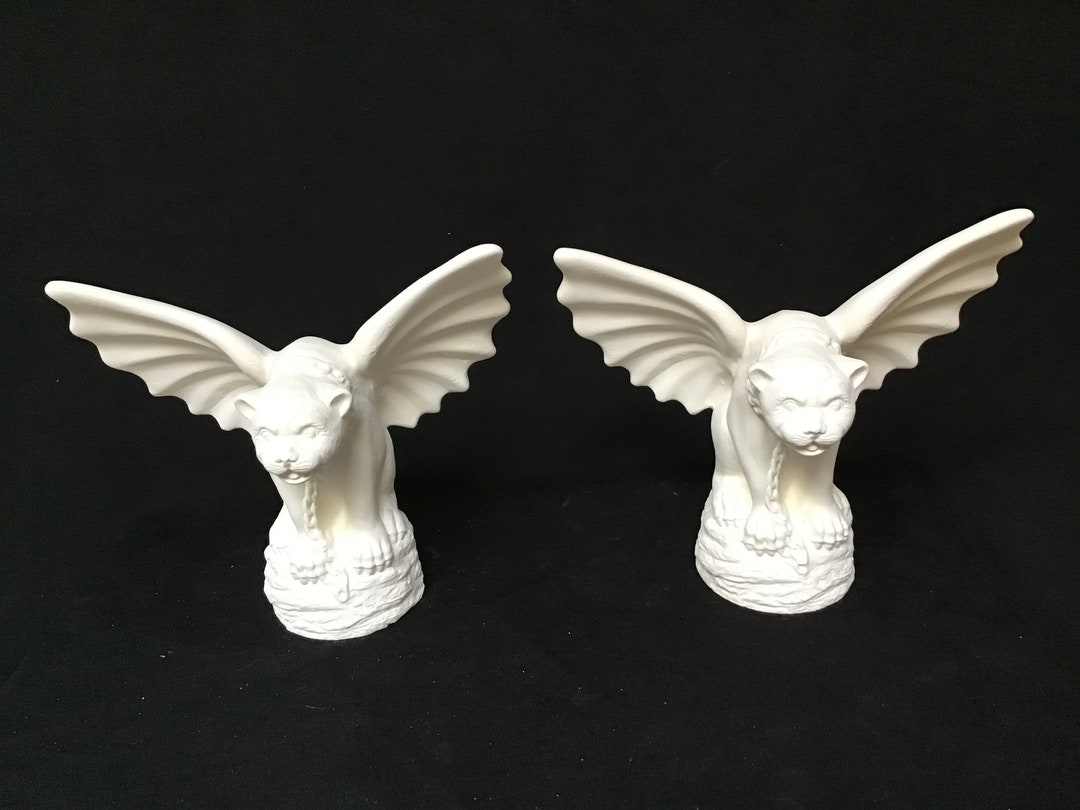 Ceramic Bisque Gargoyle Figurine Ready to Paint Ceramic Gargoyle ...