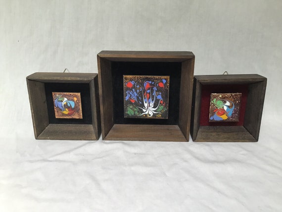 Vintage Metal Art Work Framed Metal Art Wall Art - Etsy