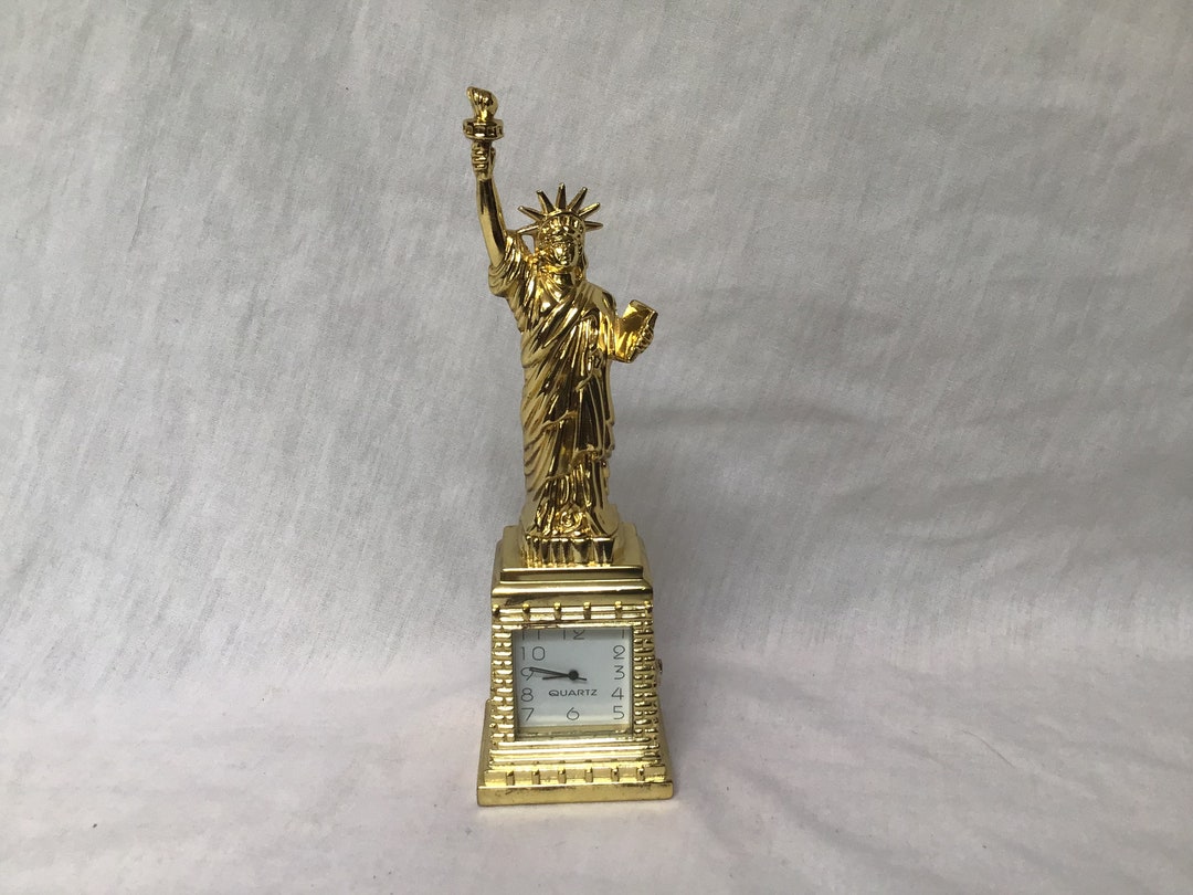 Statue of Liberty Clock Brass Quartz Clock - Etsy