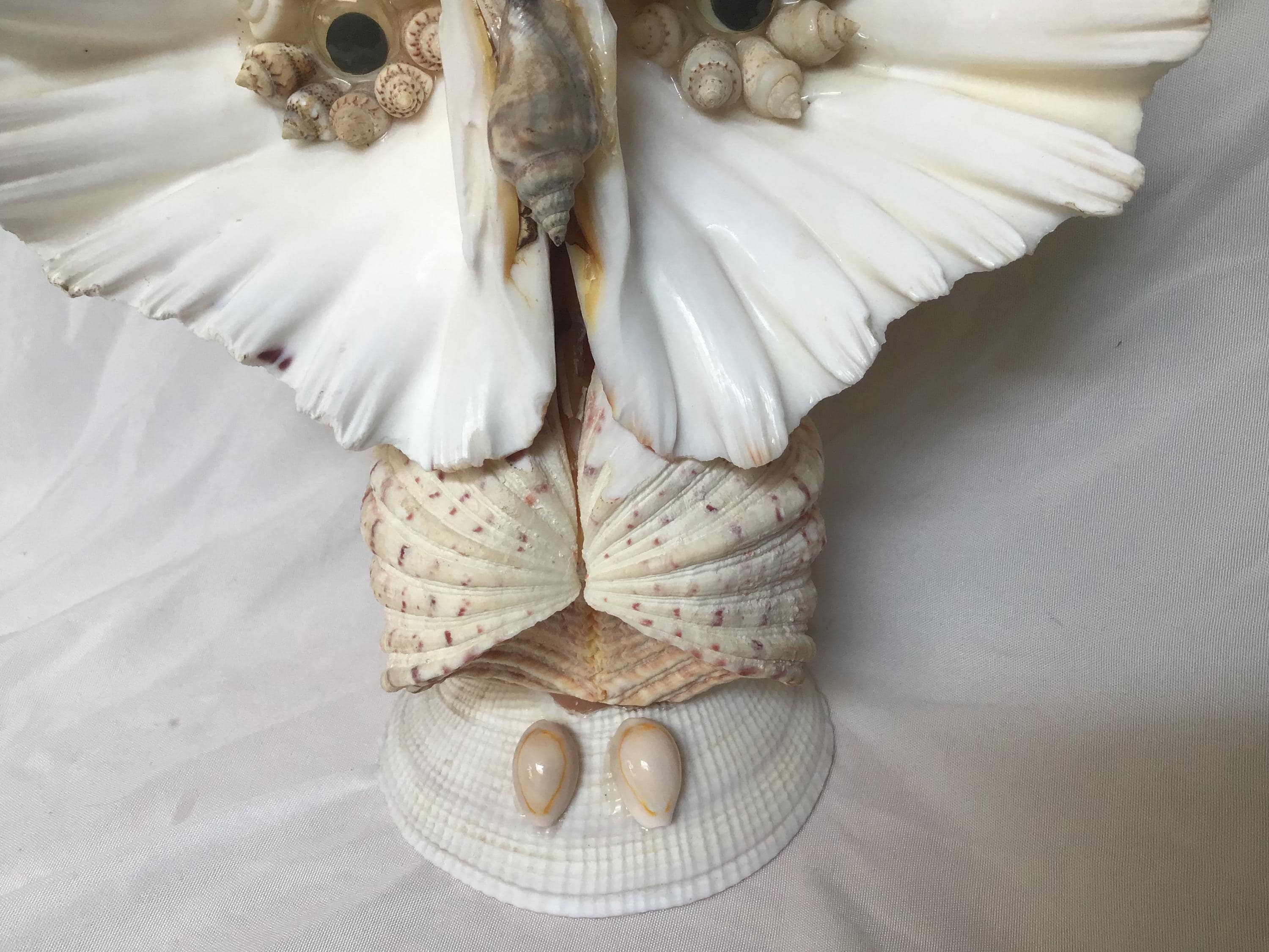 Seashell Owl Figurine Owl Made of Seashells - Etsy
