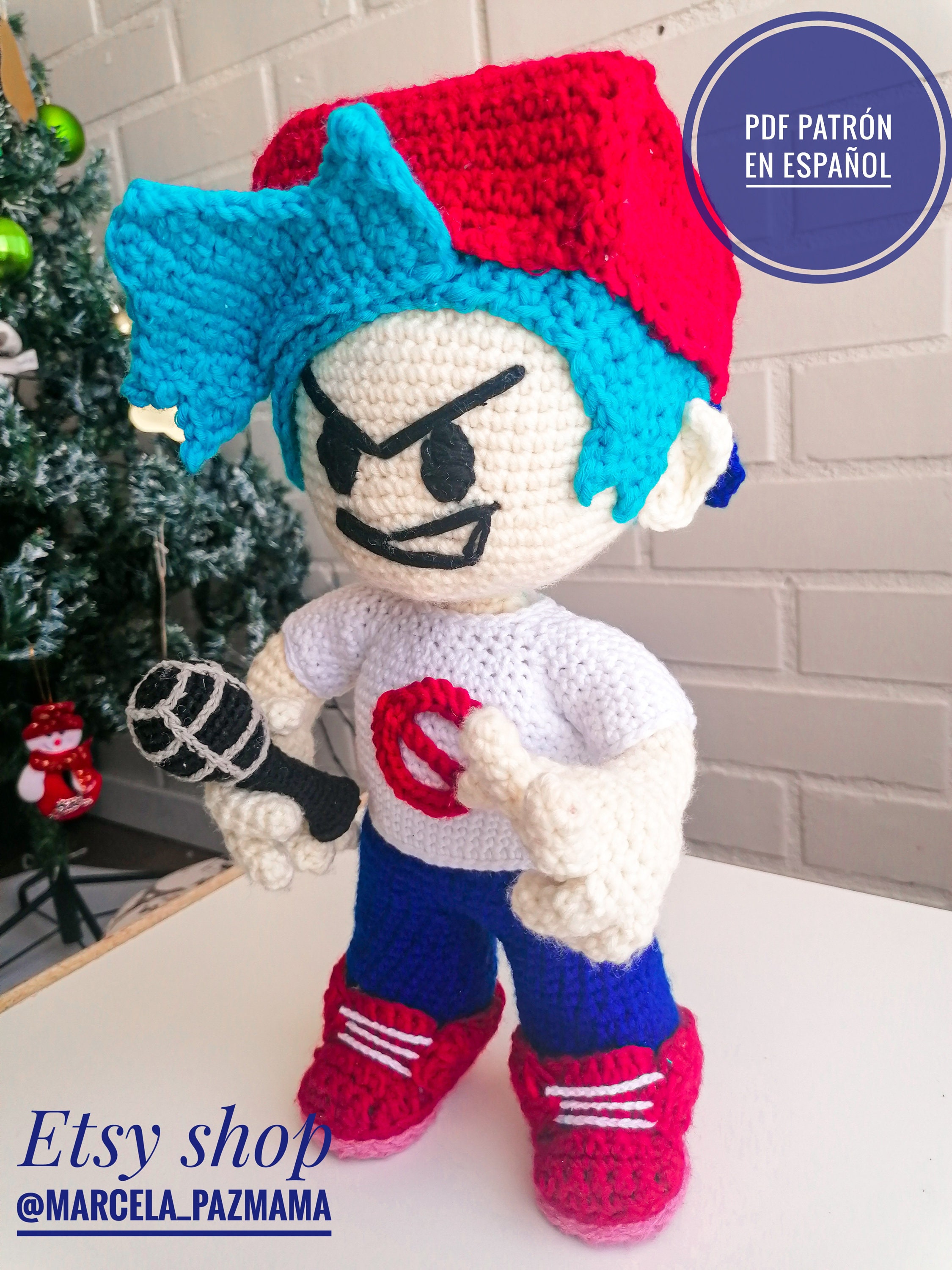 Fnf Plush Pattern Amigurumi Boyfriend From Friday Night Funkin FNF in ...