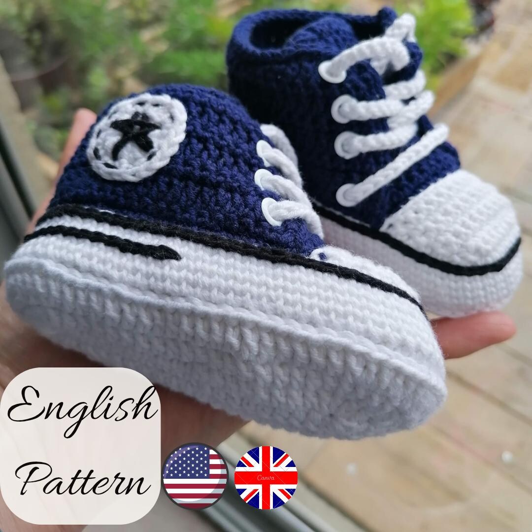 Crochet PATTERN Converse in ENGLISH - Etsy