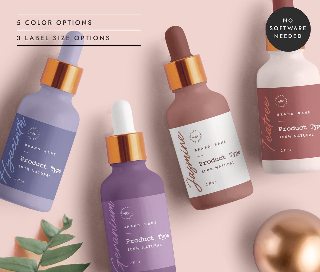 Editable Dropper Bottle Label, Editable Bottle Label, DIY Label ...