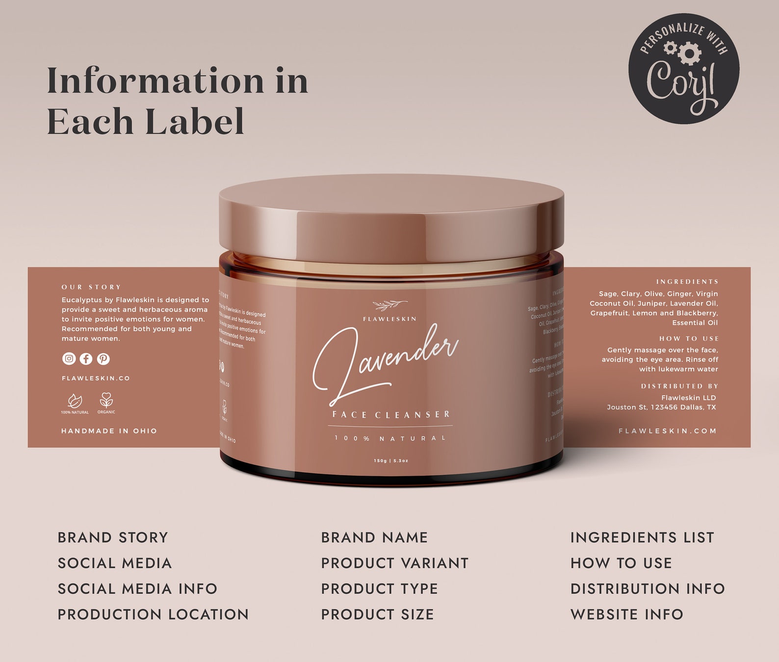 Product Label Bundle Set Template Candle Sticker Label Soap - Etsy