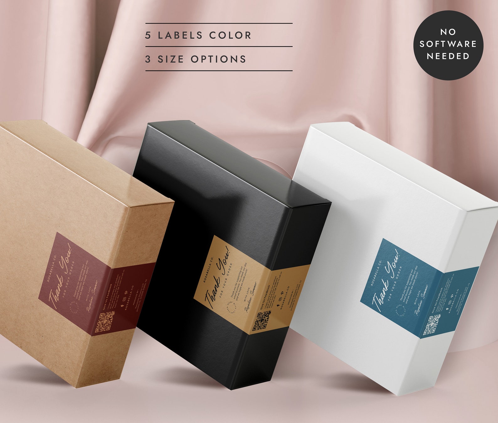 Box Seal Sticker Template Printable Packaging Seal Sticker | Etsy