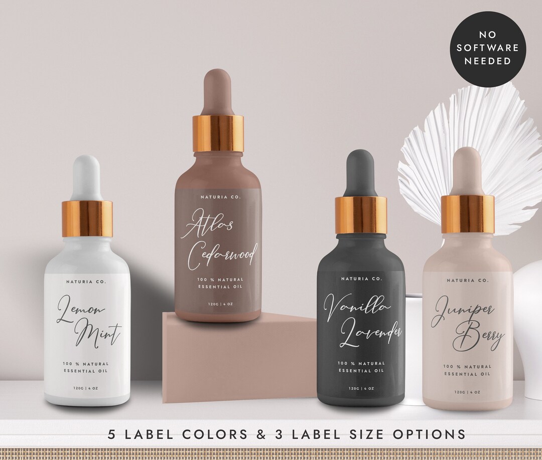 Editable Dropper Bottle Label, Editable Bottle Label, DIY Label ...