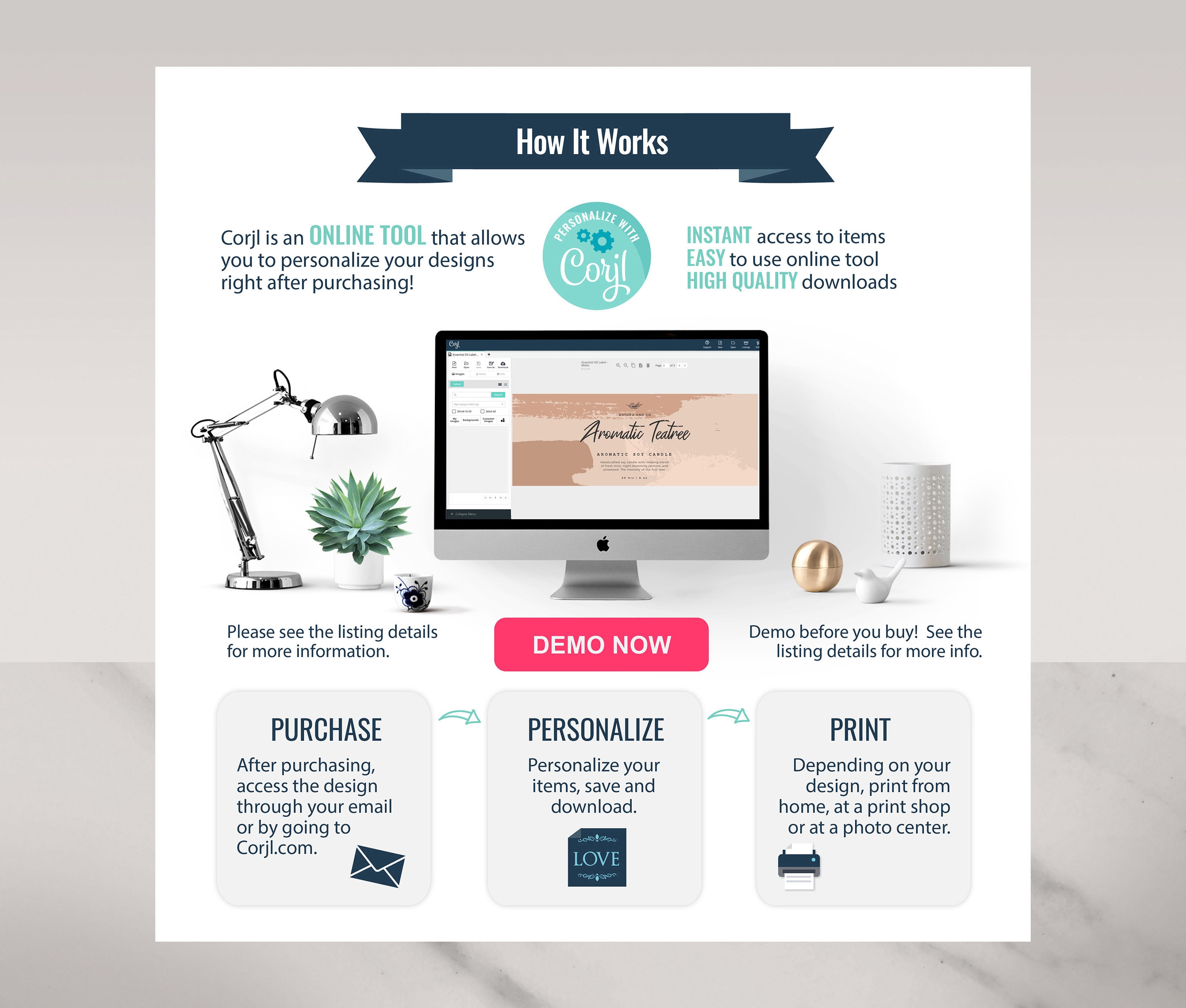 Tin Candle Label Template Custom Product Label Design | Etsy