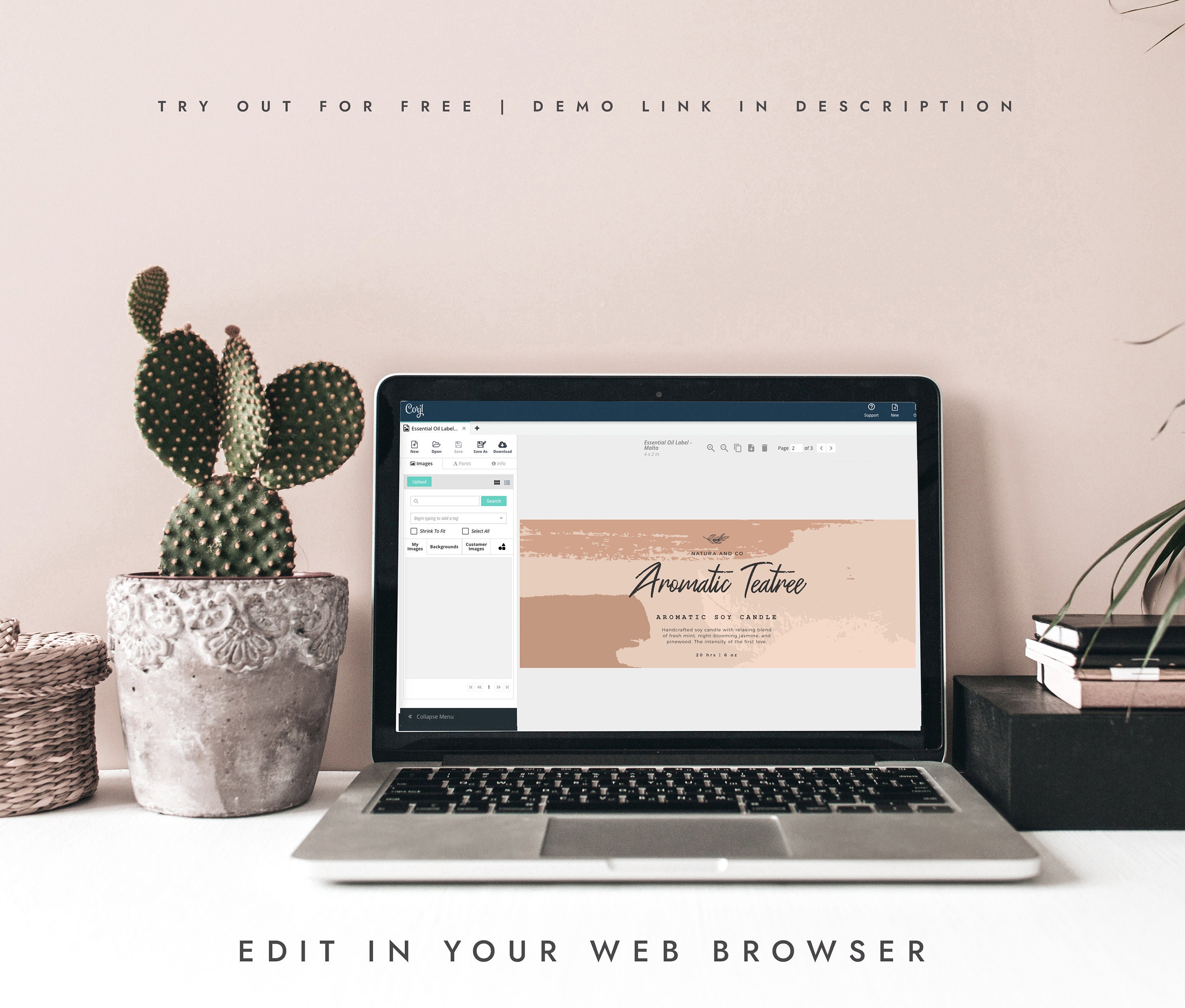 Tin Candle Label Template Custom Product Label Design | Etsy