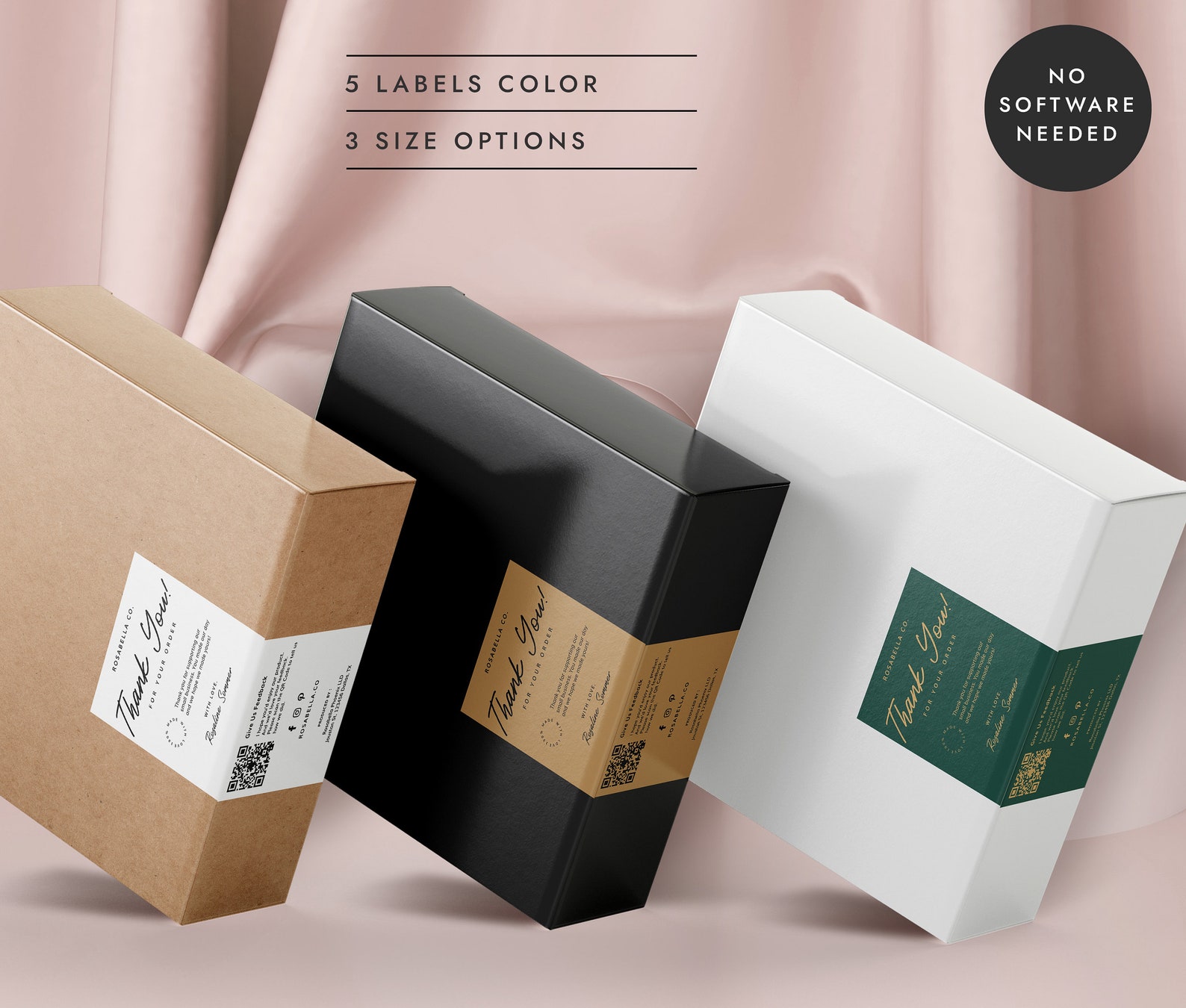 Box Seal Sticker Template Printable Packaging Seal Sticker | Etsy