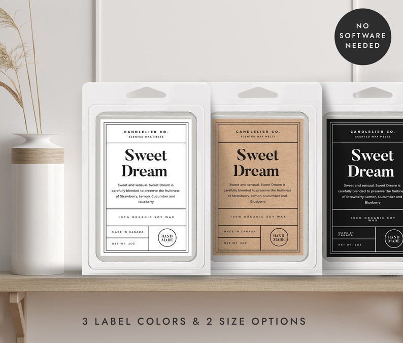 Wax Melts Label Wax Melt Label Template DIY Product Label Etsy Australia