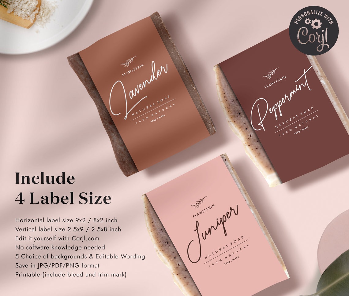 Editable Soap Label Template Printable Soap Labels Soap - Etsy