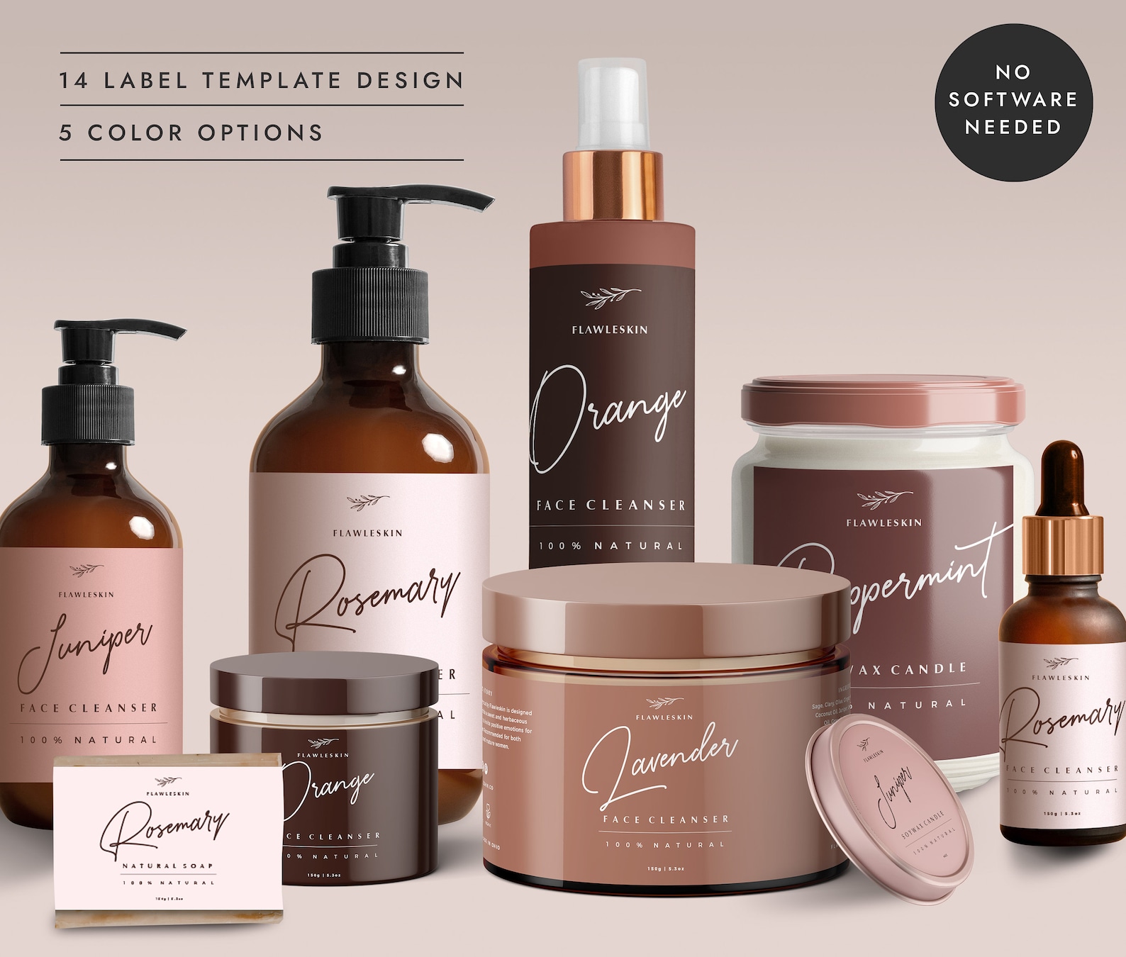 Product Label Bundle Set Template Candle Sticker Label Soap - Etsy