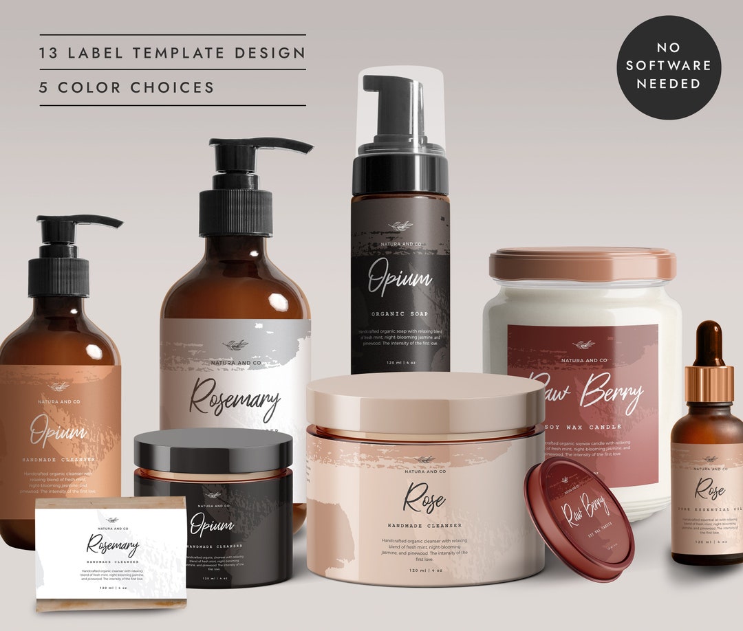 Product Label Template Set: Customizable Branding (CORJL LA052) - Etsy