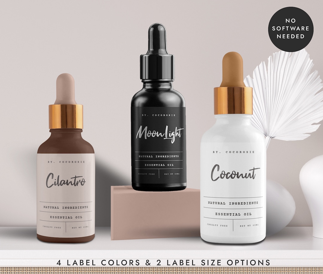 Editable Dropper Bottle Label, Editable Bottle Label, DIY Label ...