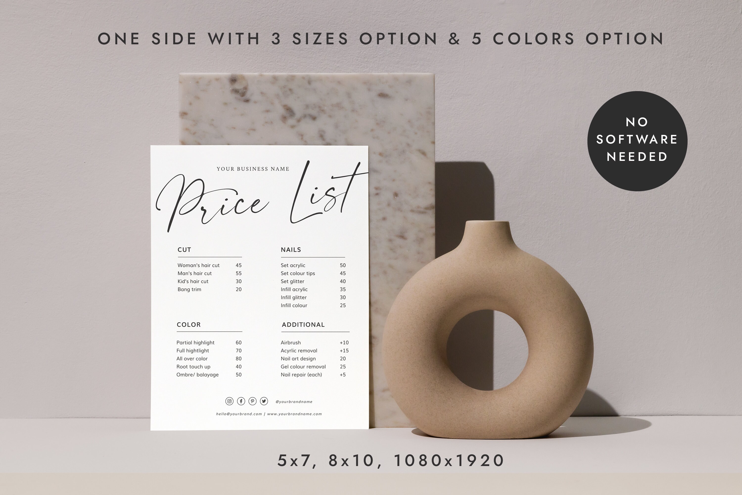 Small Business Price List Template Price List Template - Etsy UK