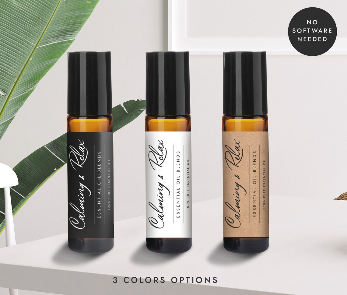 Editable Roll-on Essential Bottle Label Editable Oil Bottle | Etsy