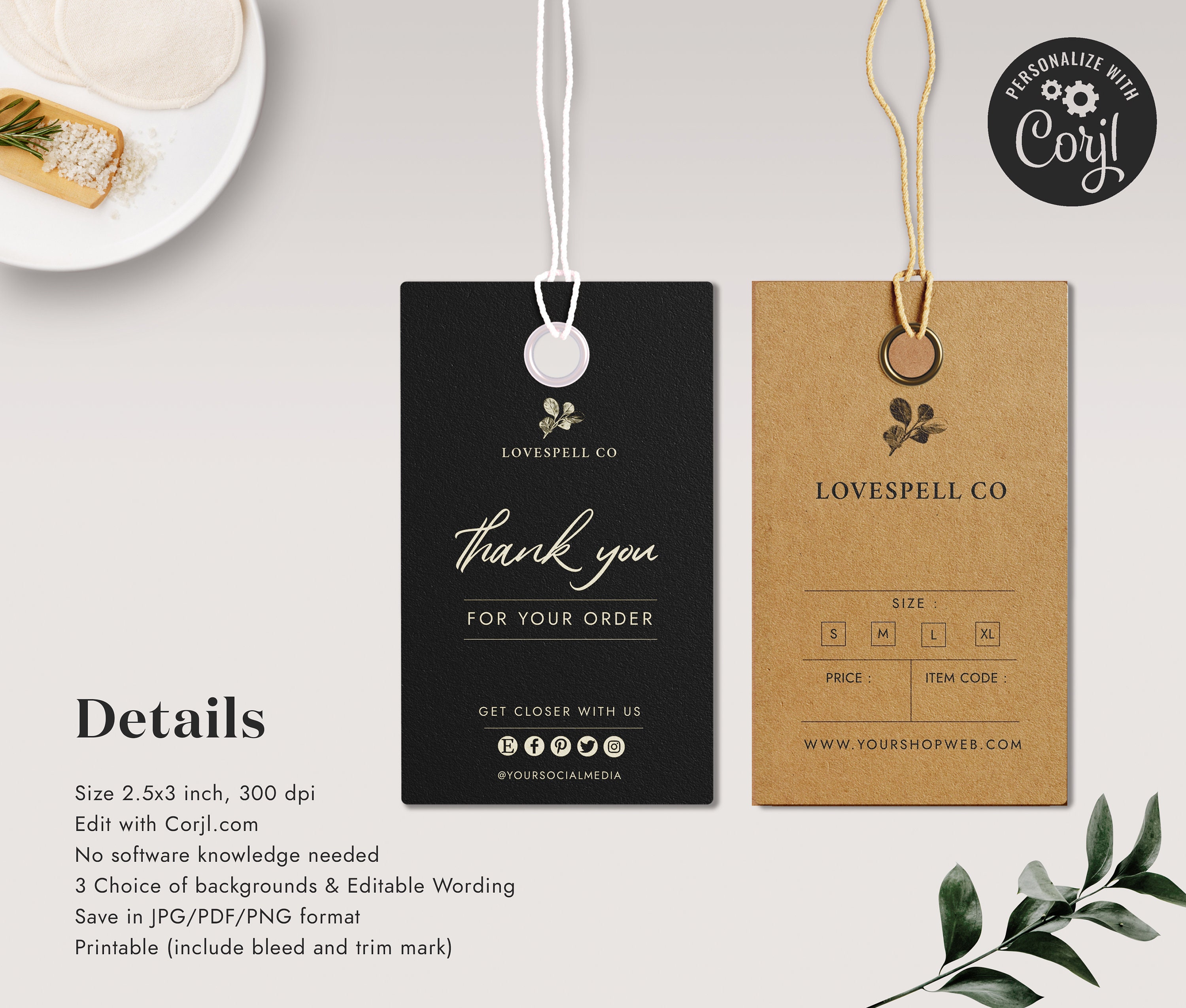 Editable Hang Tag Label Template DIY Clothing Tag Label - Etsy Editable Hang Tag Label Template DIY Clothing Tag Label - Etsy