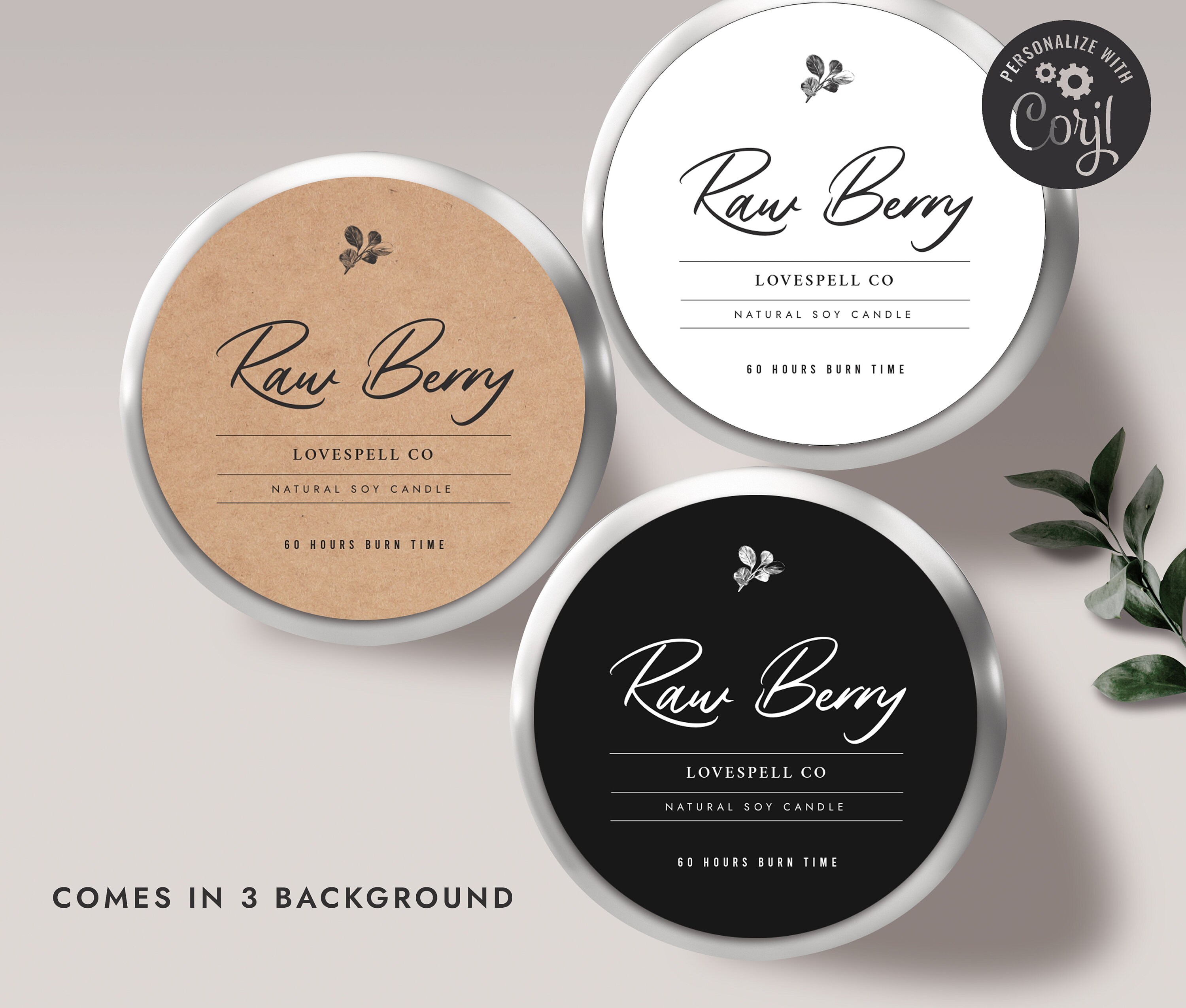 Editable Round Label Round Label Template Template Cosmetic - Etsy