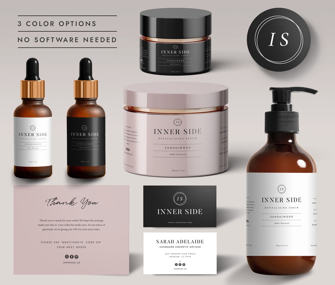 Beauty Product Label Template, DIY Logo, Editable Beauty Product Labels ...