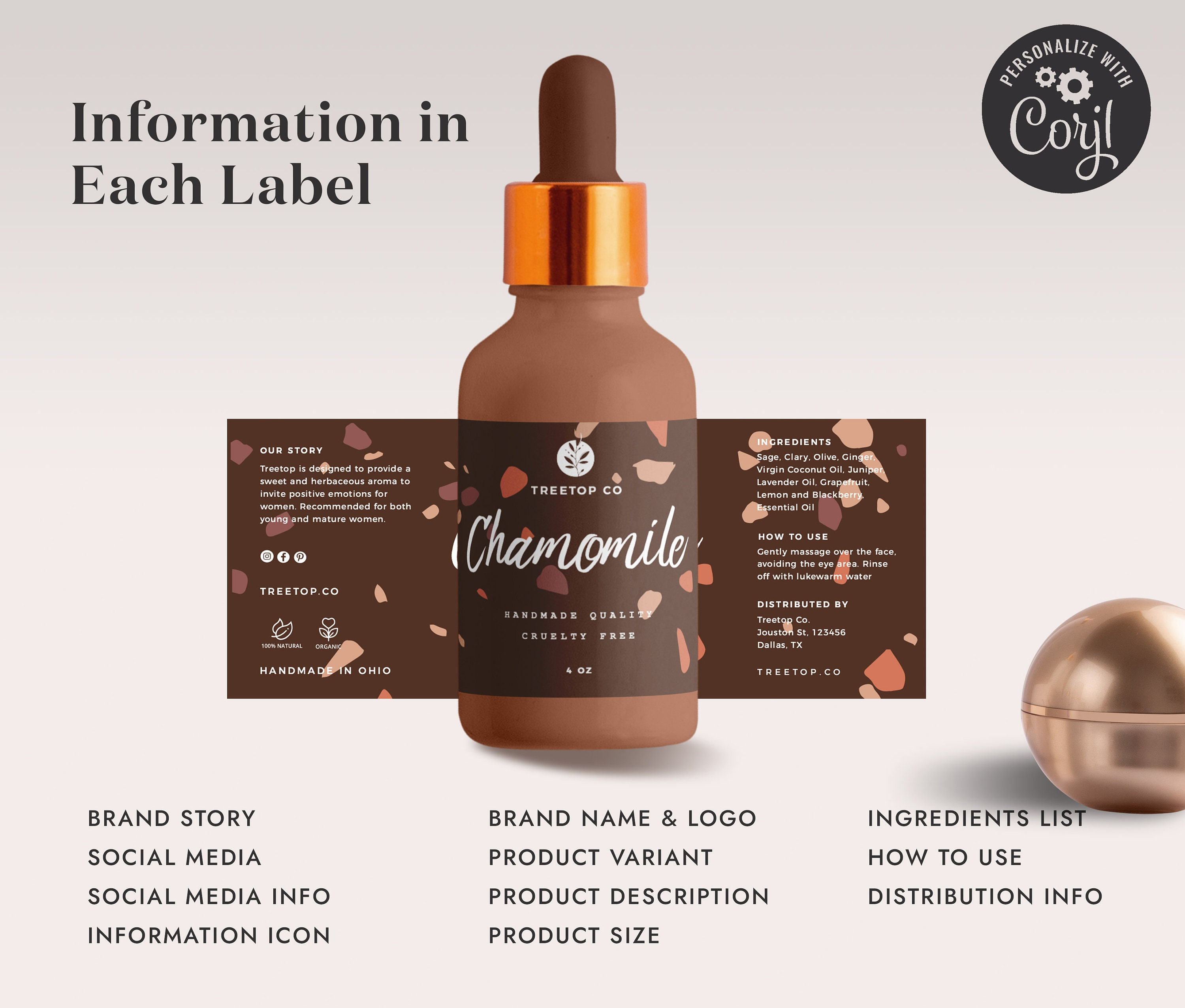 Editable Dropper Bottle Label Editable Bottle Label - Etsy