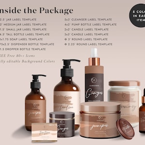 Product Label Bundle Set Template, Candle Sticker Label, Soap Label ...