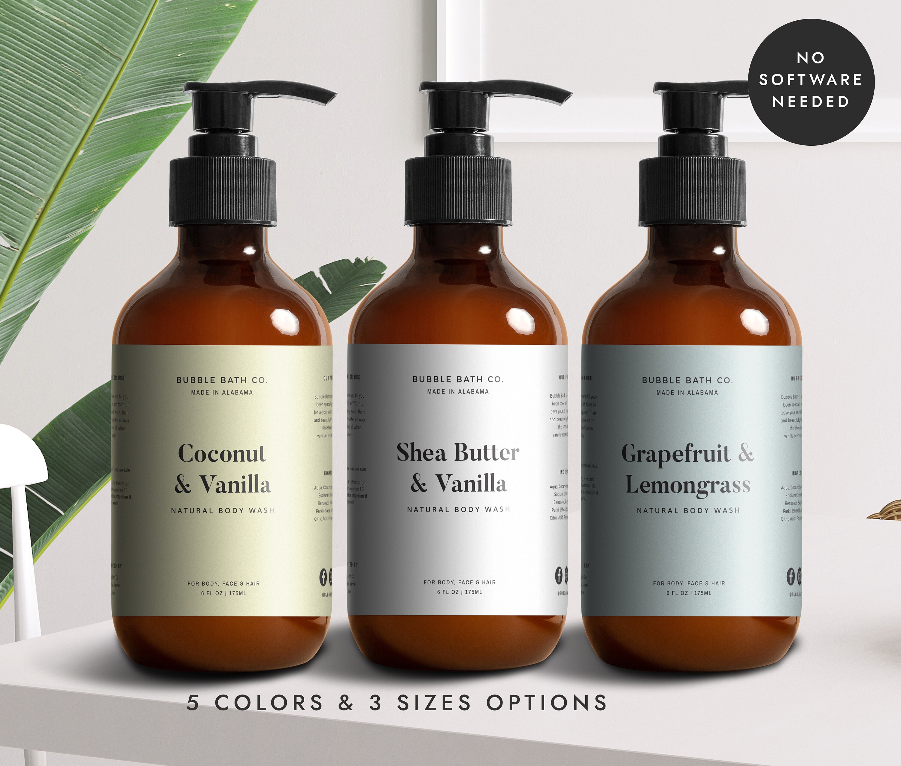 Body Product Bottle Label Bath Product Label Soap Bottle | Etsy