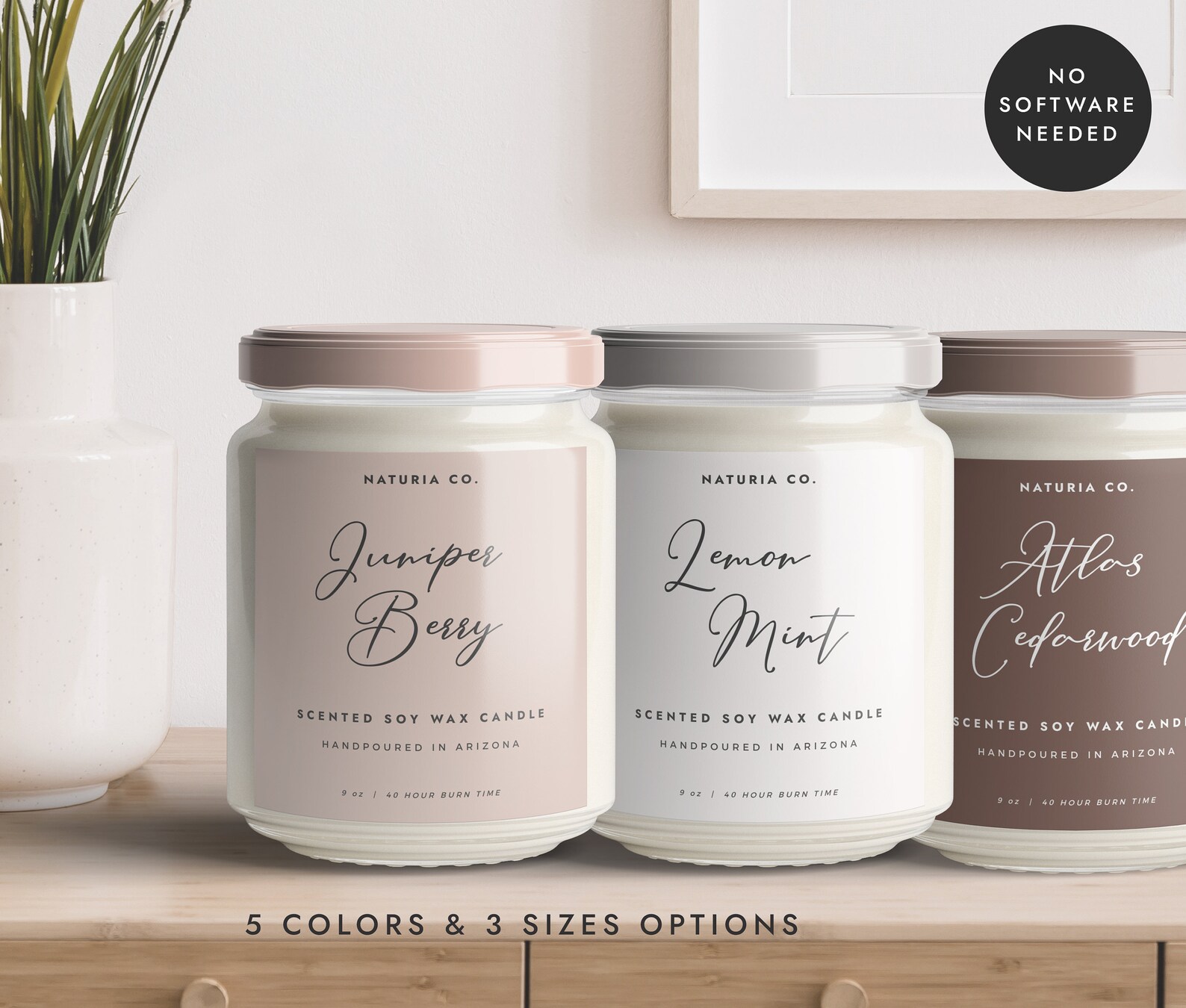 Candle Sticker Custom Product Label Design Editable Candle - Etsy