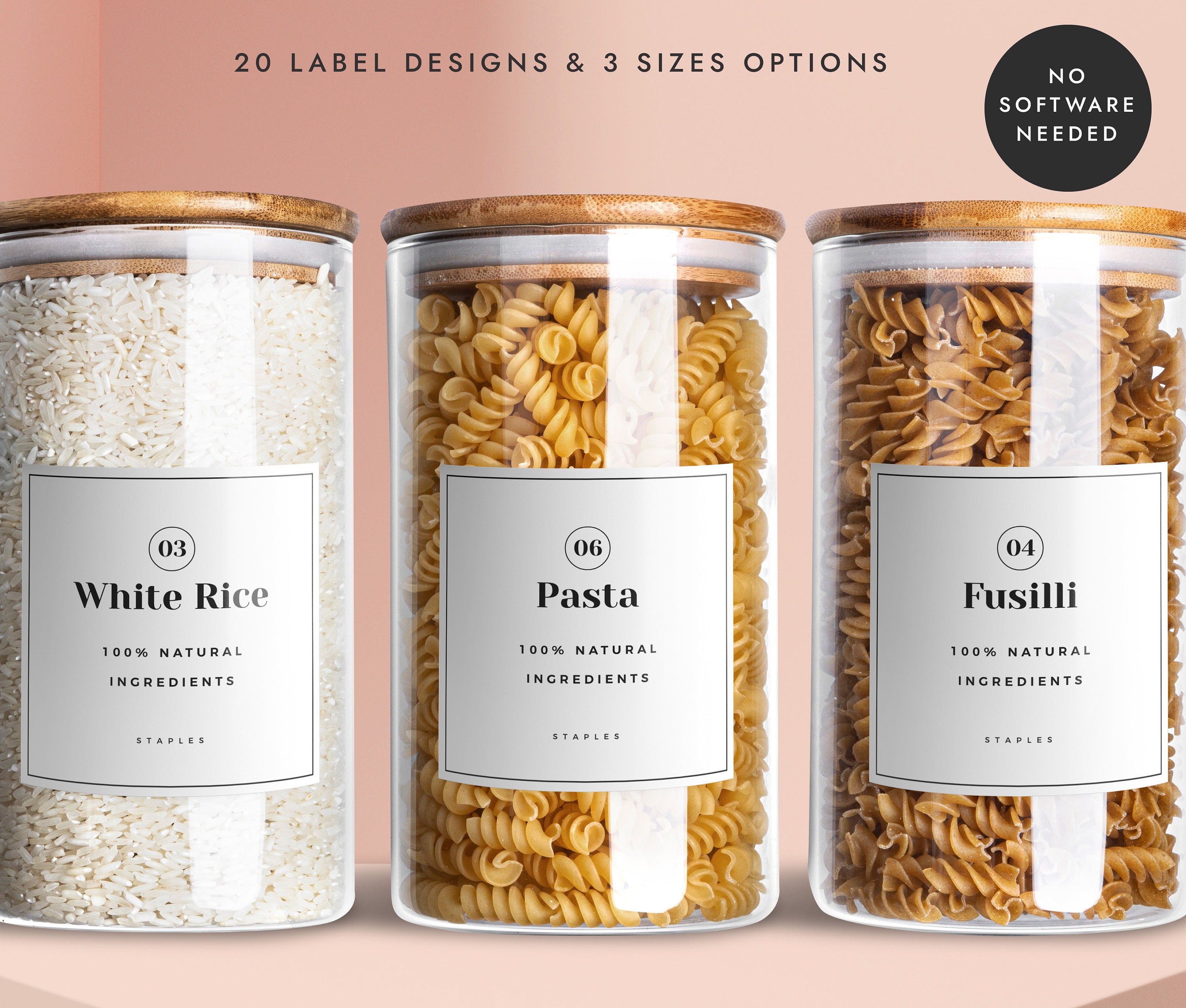 Pantry Label Sticker Template Printable Pantry Labels - Etsy