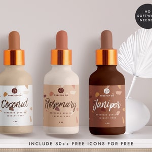 Editable Dropper Bottle Label, Editable Bottle Label Templates, DIY ...