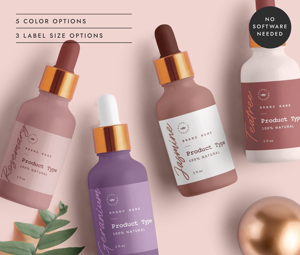Editable Dropper Bottle Label Editable Bottle Label DIY - Etsy
