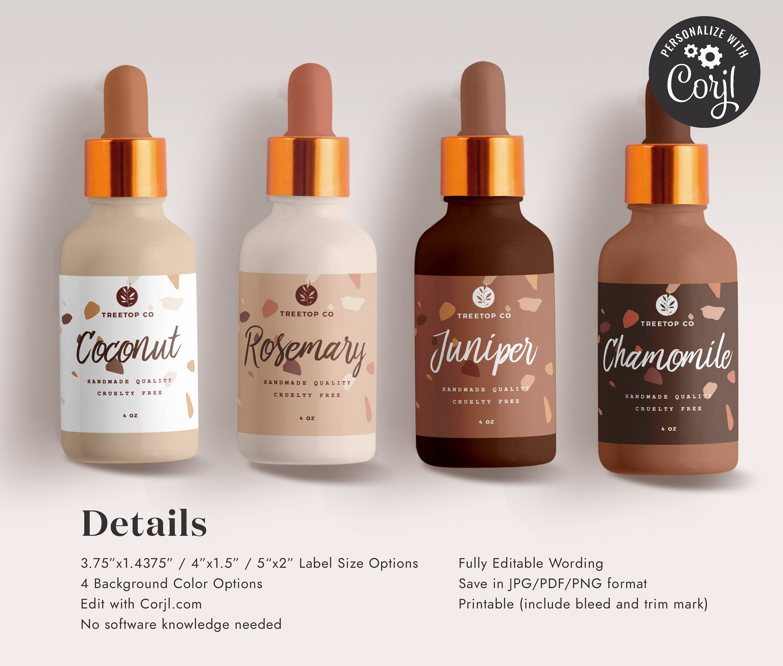 Editable Dropper Bottle Label Editable Bottle Label - Etsy