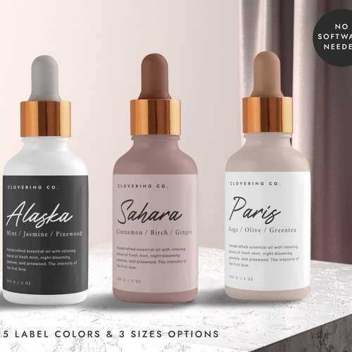 Editable Dropper Bottle Label Editable Bottle Label DIY | Etsy