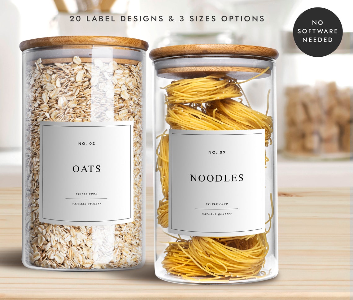 Pantry Label Sticker Template Printable Pantry Labels - Etsy