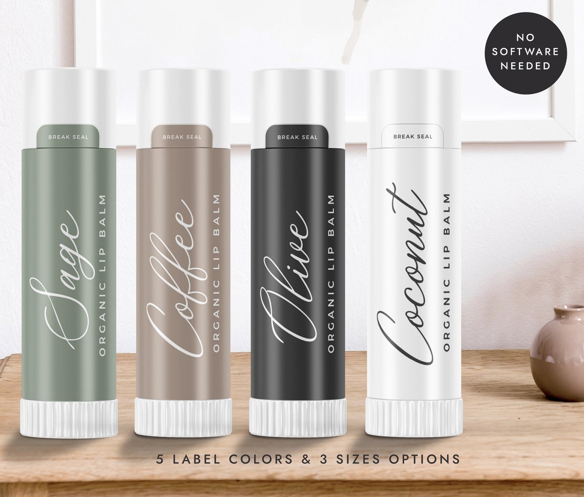 Printable Lip Balm Label Lip Balm Stiker Template DIY Lip | Etsy