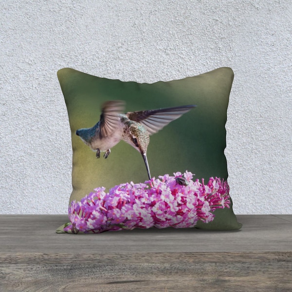Hummingbird Pillow - Etsy