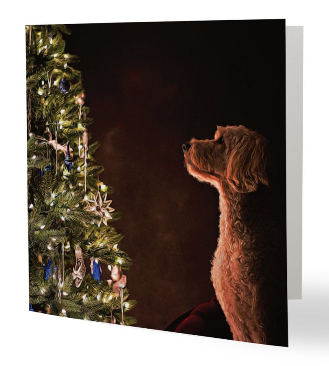 Golden Doodle Christmas Cards - Pack of 6, Pet Holiday Card, Dog ...