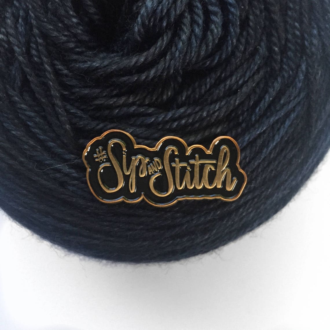 Sip and Stitch // Enamel Pin - Etsy