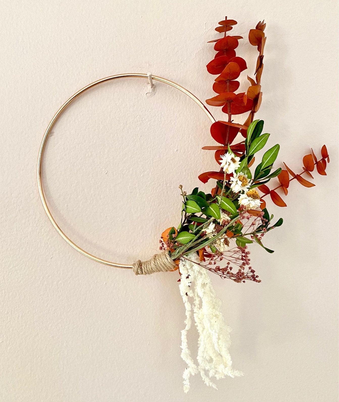 6” Floral Hoop With Dried Flowers - Etsy