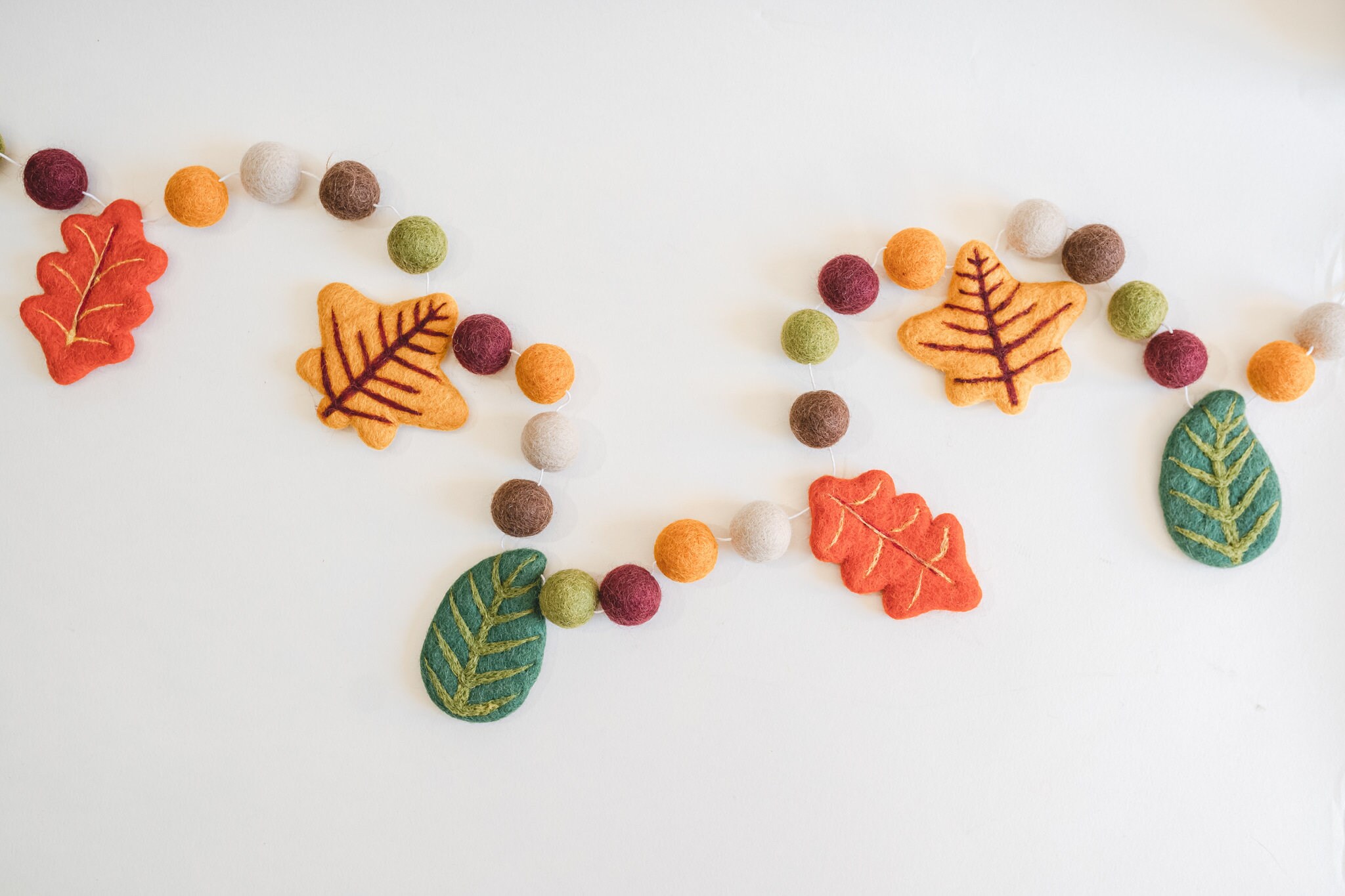 Fall Garland Felt Leaf Garland Fall Leaf Garland Autumn - Etsy