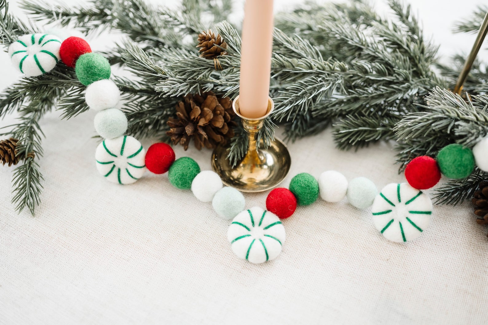 Peppermint Garland Christmas Garland Peppermint Decor - Etsy