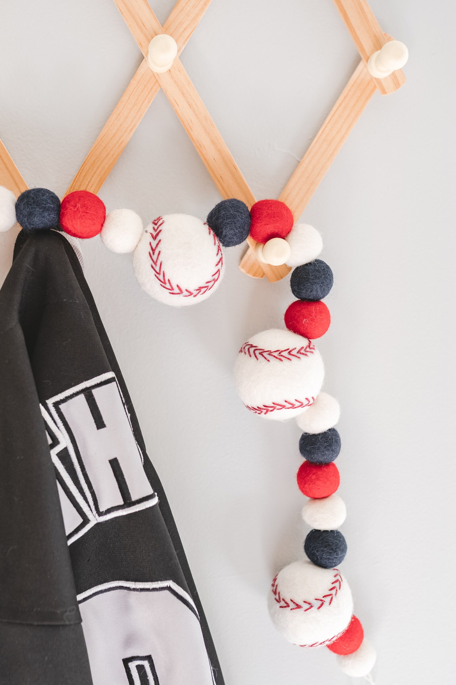 Baseball Garland, Baseball Teams, Felt Ball Garland, Sports Garland ...